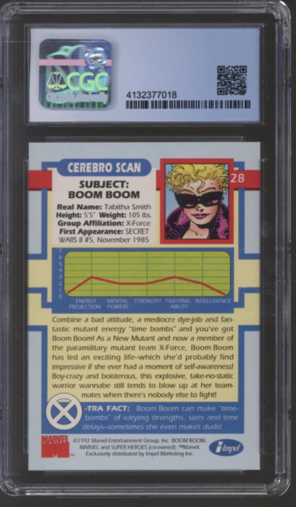 1992 Boom Boom X-Men Series I Impel #28 CGC 9.5 *4132377018* – Dave ...