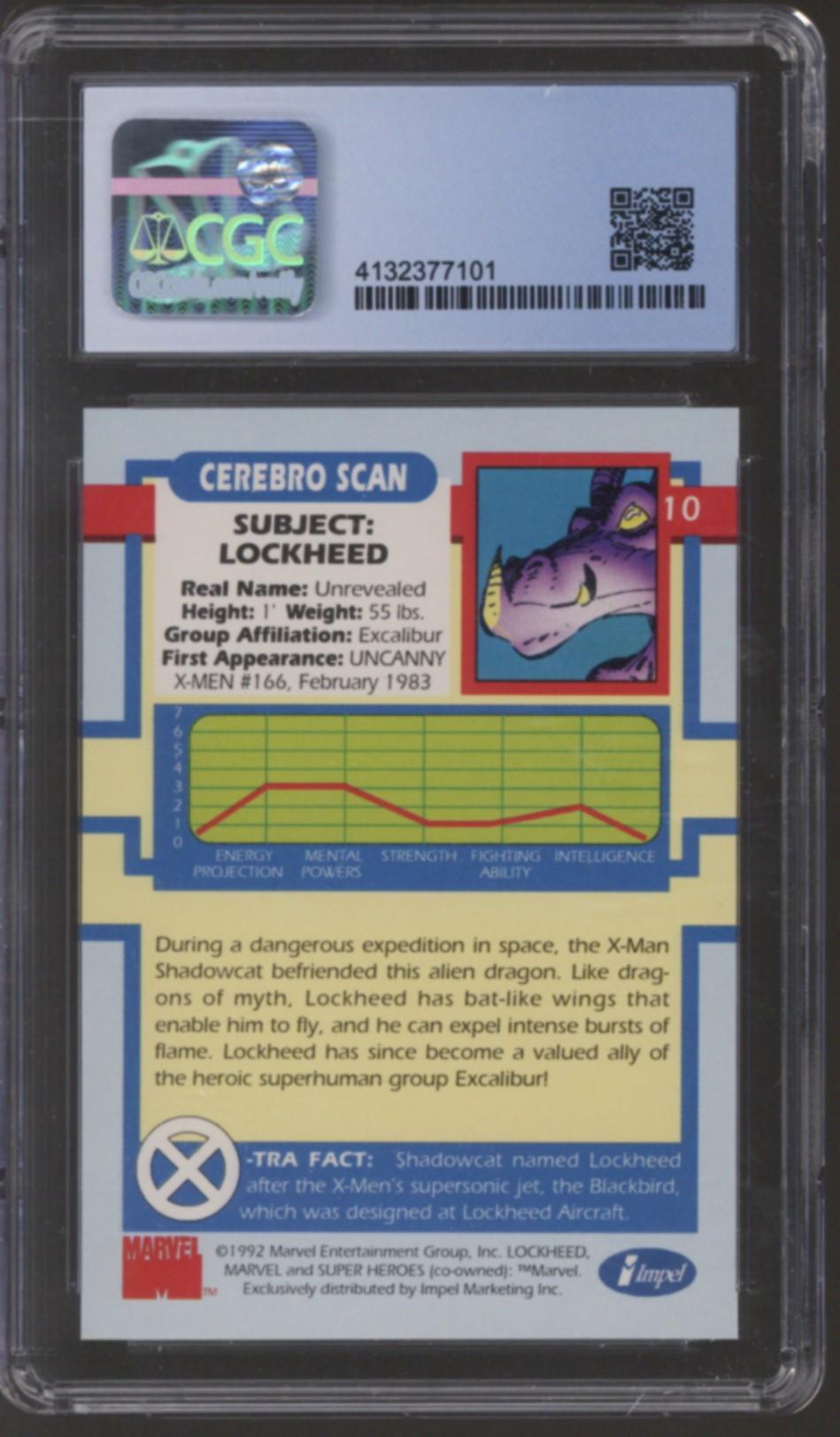 1992 Lockheed X-Men Series I Impel #10 CGC 9.5 *4132377101* – Dave ...