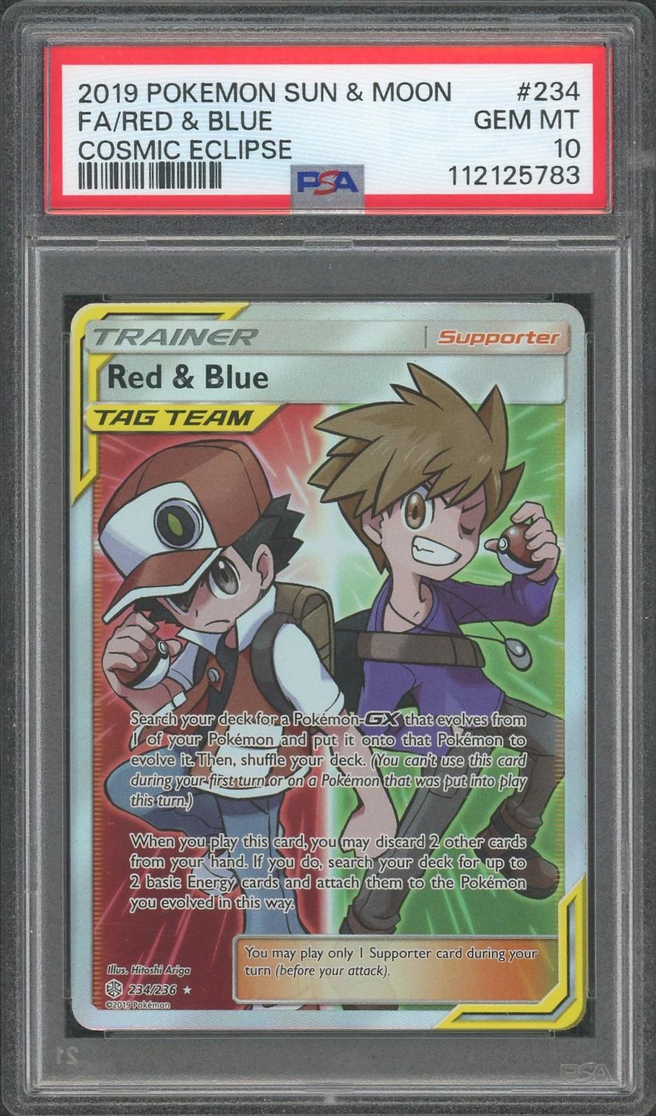 2019 Pokemon Cosmic Eclipse Red & Blue 234/236 PSA 10 – Dave & Adam's ...