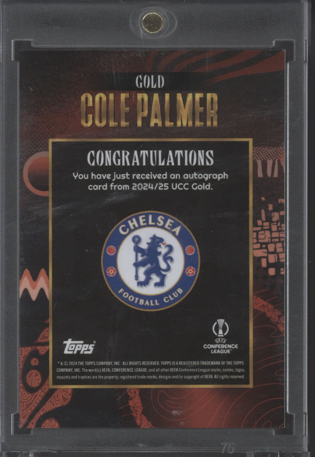 2024/25 Topps Gold Cole Palmer Auto Card 07/10 – Dave & Adam's Europe