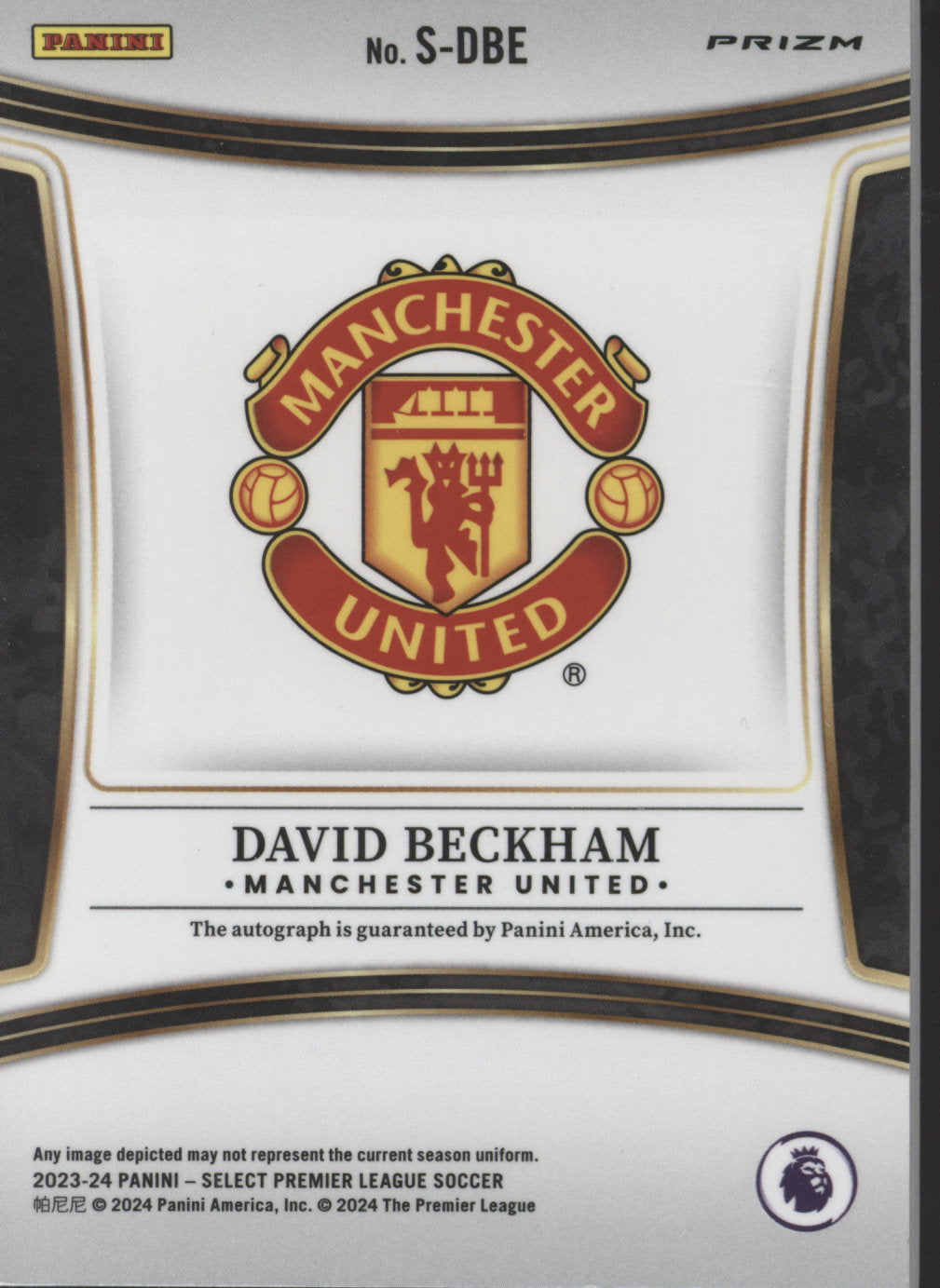 2023 Select David Beckham Auto #S-DBE – Dave & Adam's Europe