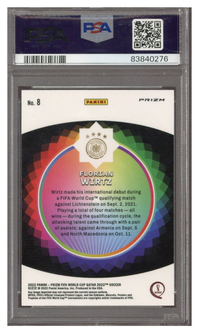 2022 World Cup Prizm Florian Wirtz COLOR WHEEL PSA 10 – Dave & Adam's ...