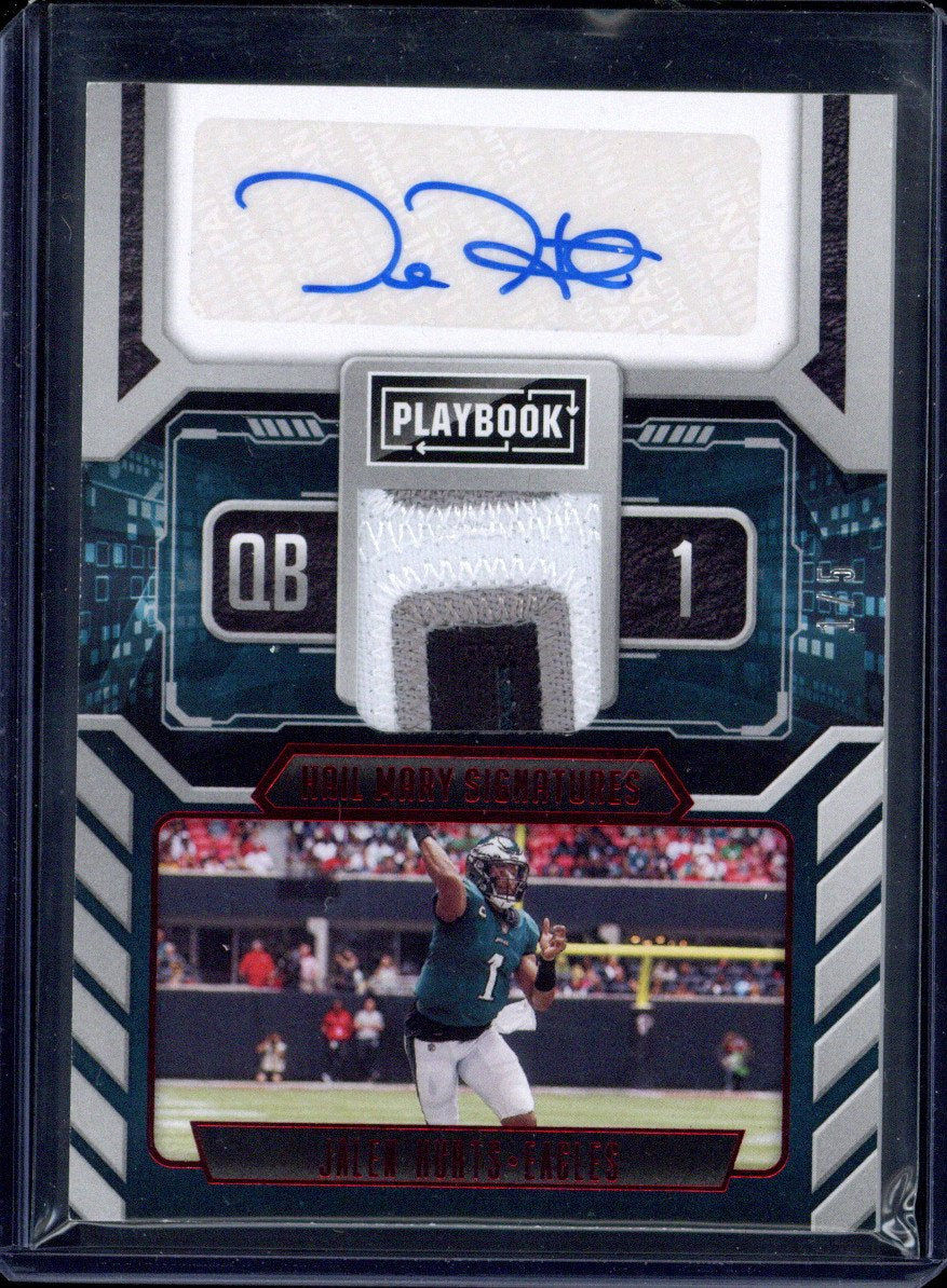 2021 Panini Playbook Jalen Hurts Hail Mary Signautres Patch /5 – Dave ...