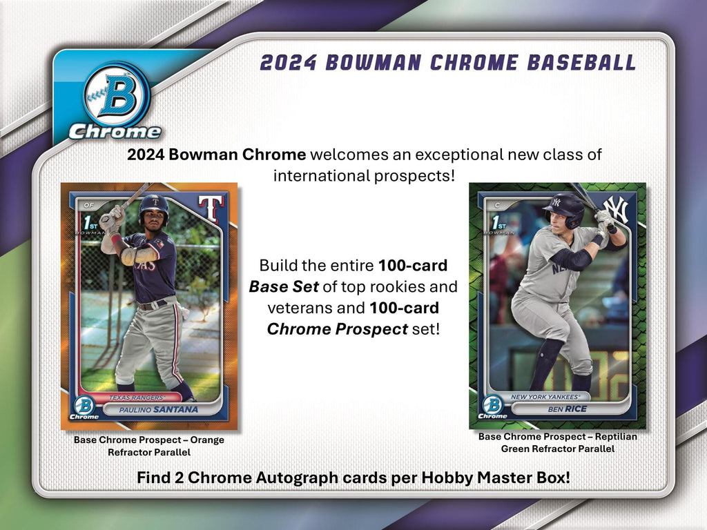2024 Bowman Chrome Baseball Hobby Box – Dave & Adam's Europe